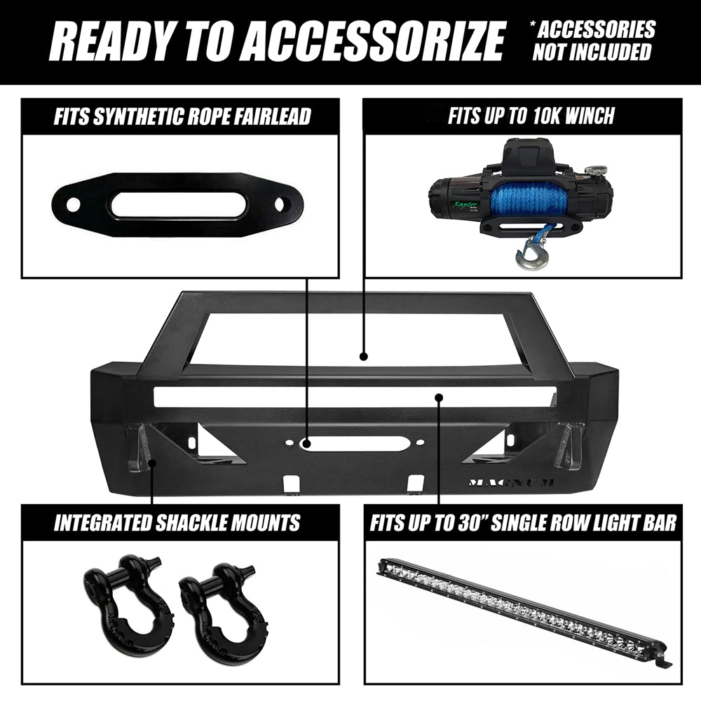 Magnum RT Front Bumper for 2014-2024 Toyota 4Runner - Off-Road Winch ...